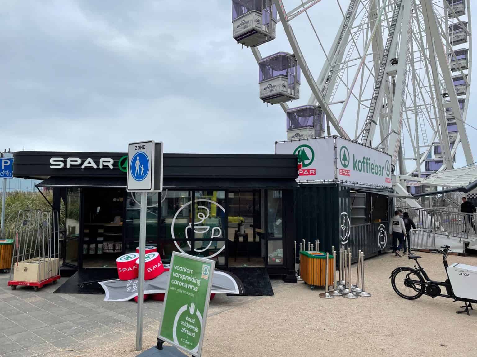 Spar mini en Barcontainer Zandvoort - Pop-Up zeecontainers